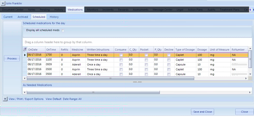 Medication Management | Community Corrections Software